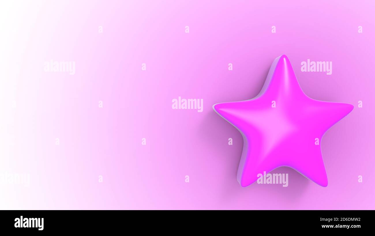 3d purple star on color background. Render and illustration of golden ...