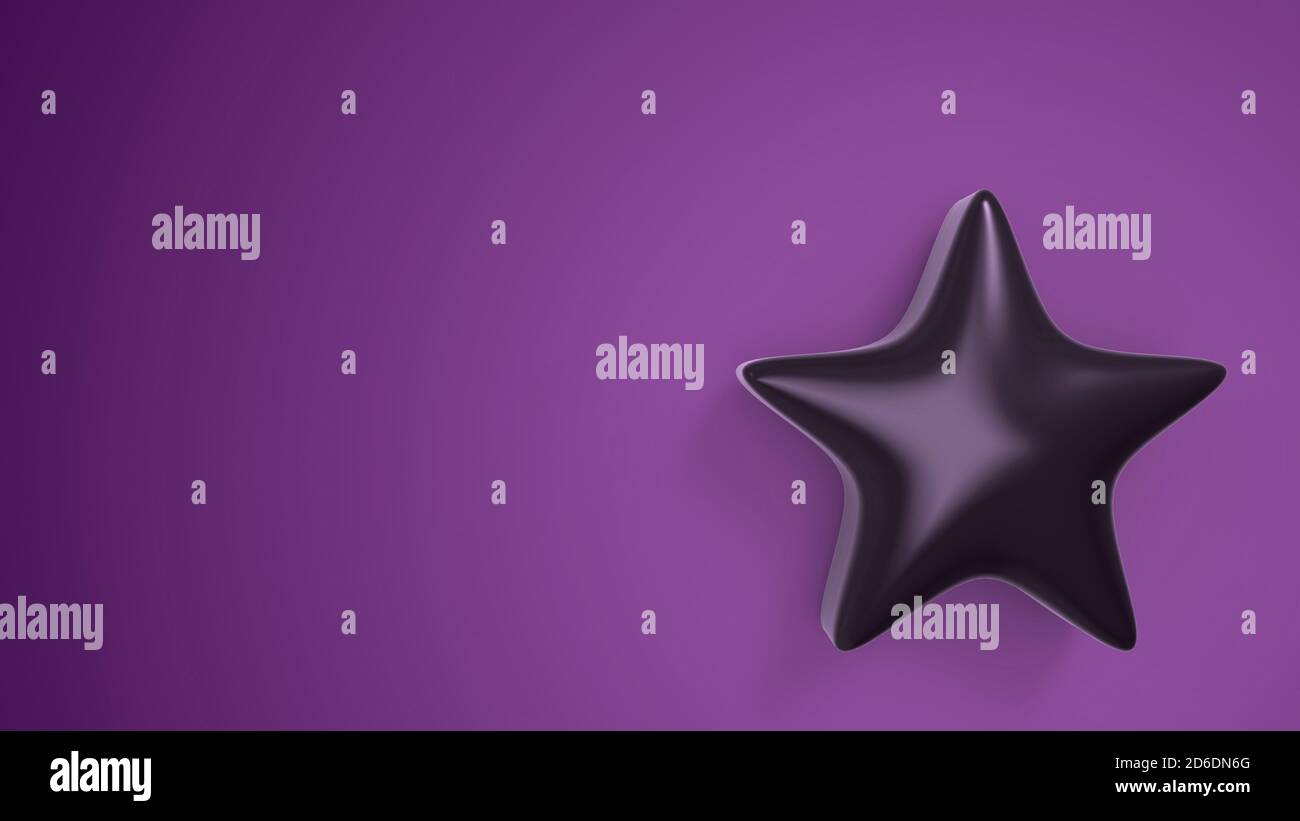 3d violet star on color background. Render and illustration of golden ...