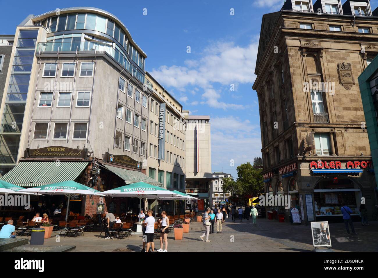 DORTMUND, GERMANY - SEPTEMBER 16, 2020: People visit Markt, main city ...