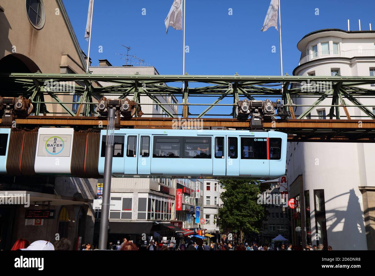 WUPPERTAL, GERMANY - SEPTEMBER 19, 2020: Wuppertaler Schwebebahn ...