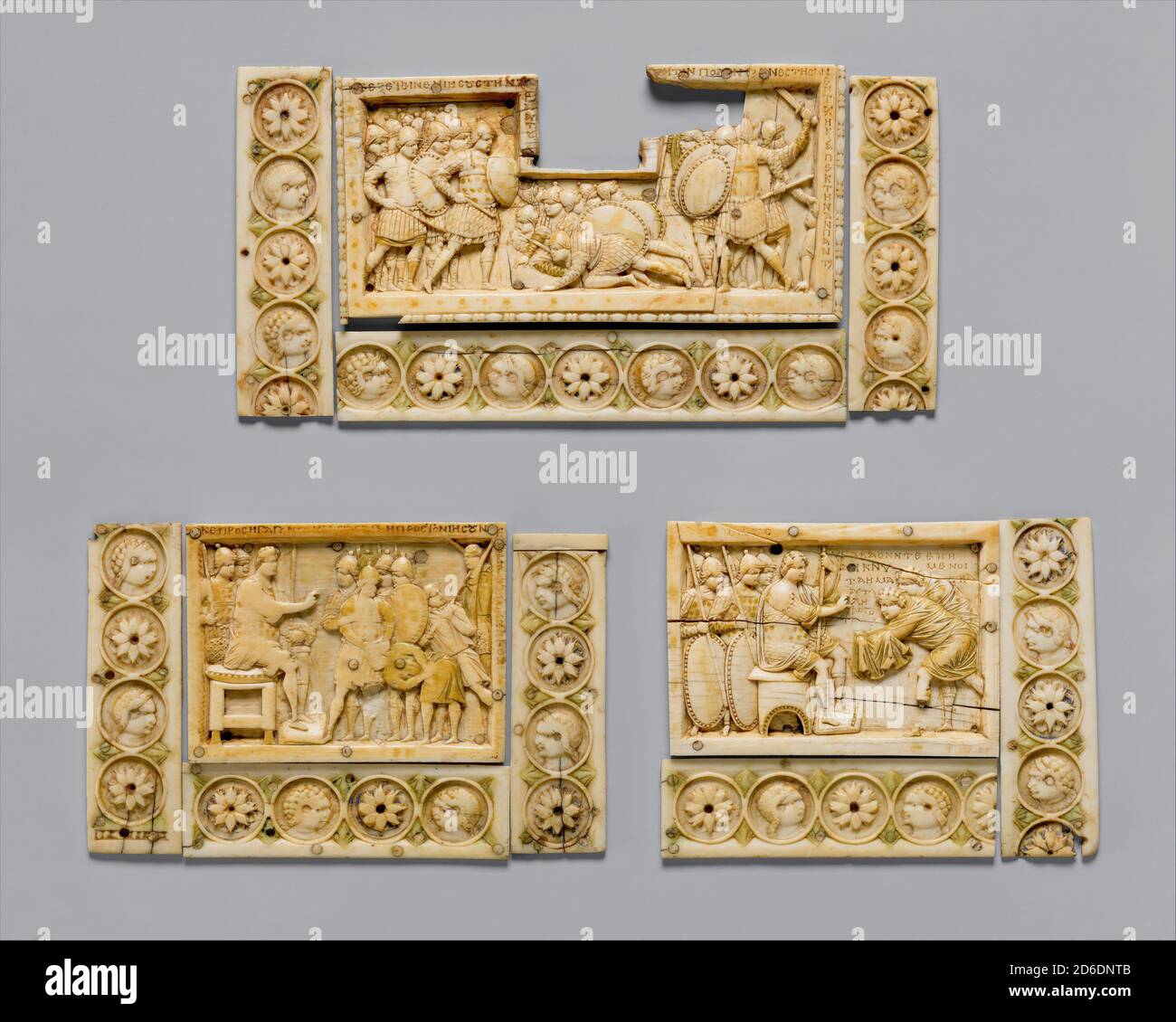 Plaques with Scenes from the Story of Joshua, Byzantine, 900-1000 Stock ...