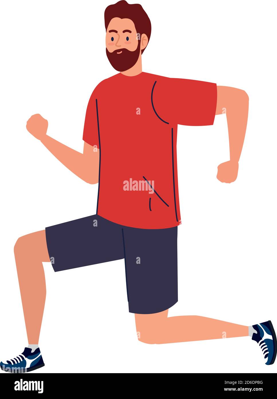 Man cartoon doing exercise vector design Stock Vector Image & Art - Alamy