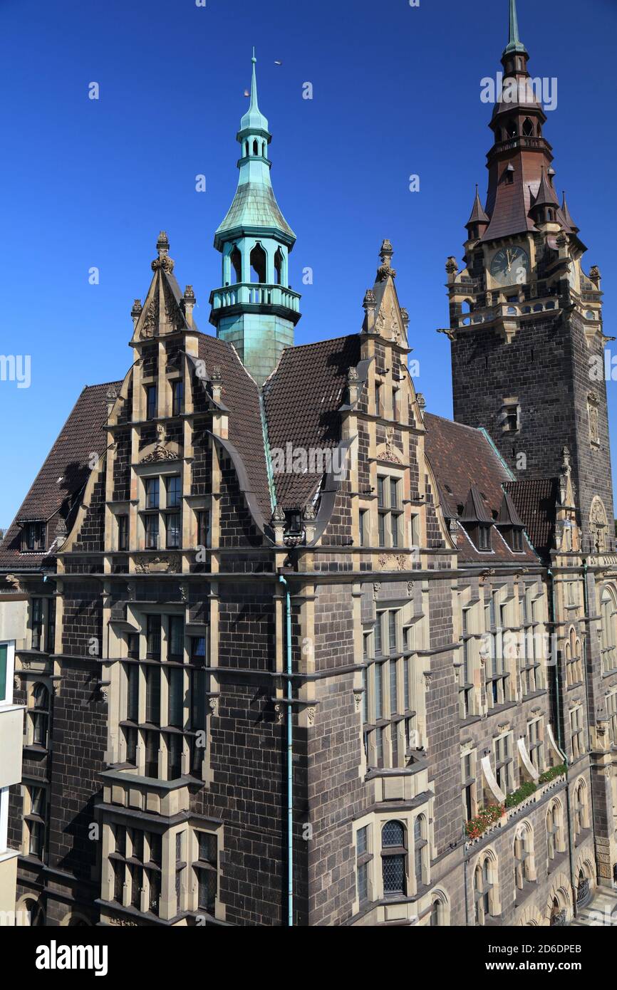 Wuppertal city in Germany. Main City Hall (Rathaus) in Elberfeld ...