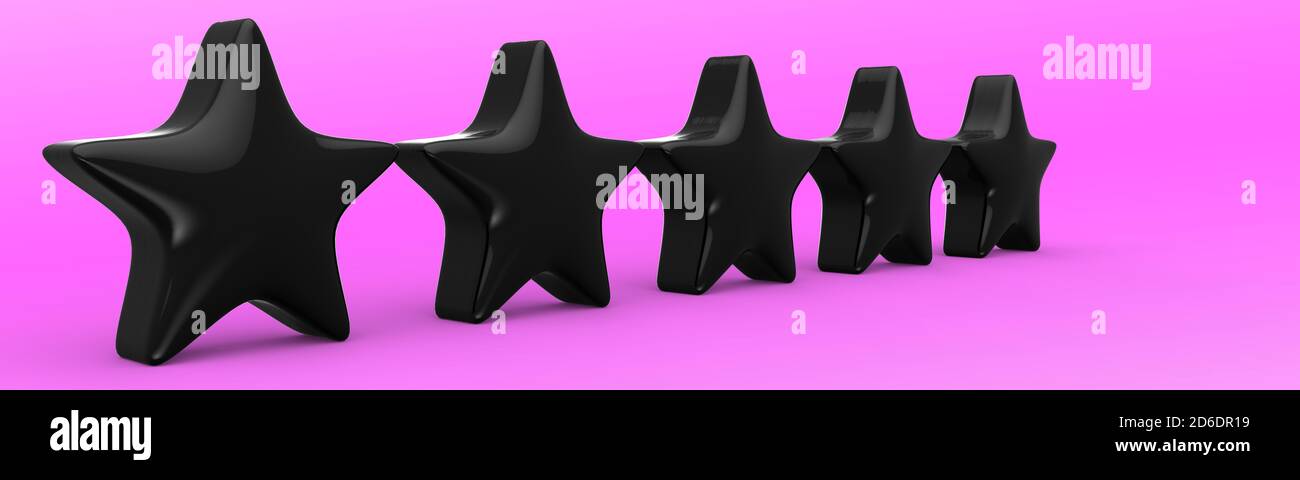 3d five purple star on color background. Render and illustration of ...