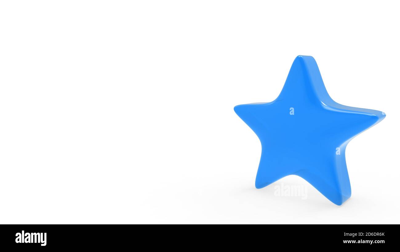 3d blue star on color background. Render and illustration of golden ...