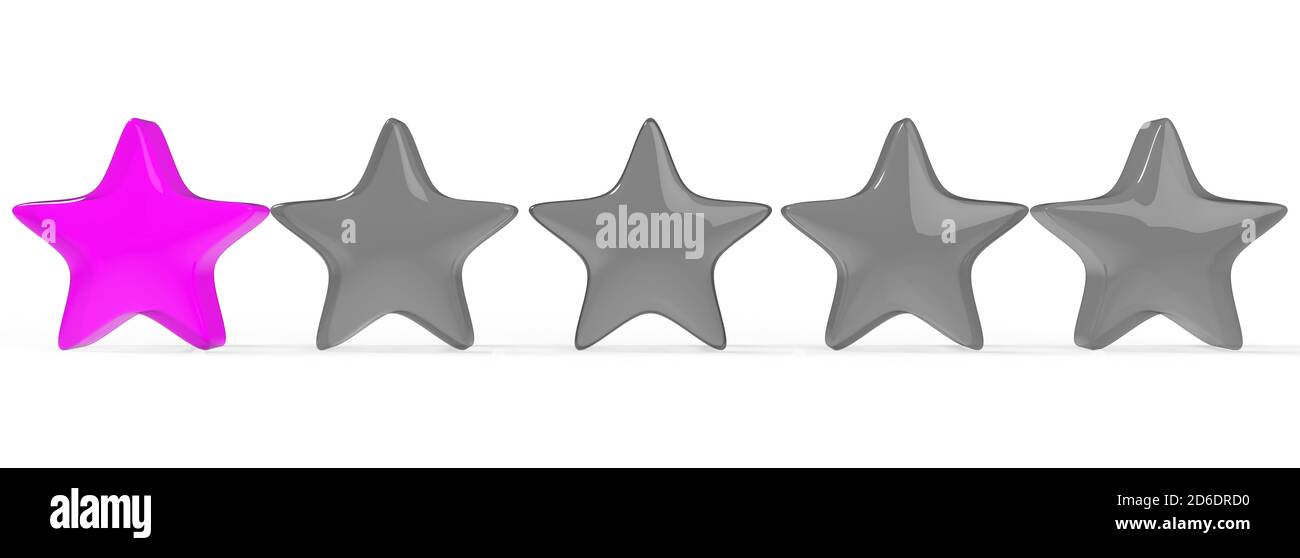 3d one purple star on color background. Render and illustration of ...