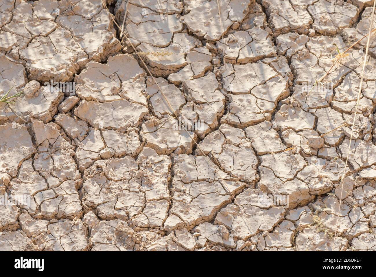 A jeep tour through Namibia: dry ground, signs of drought Stock Photo ...