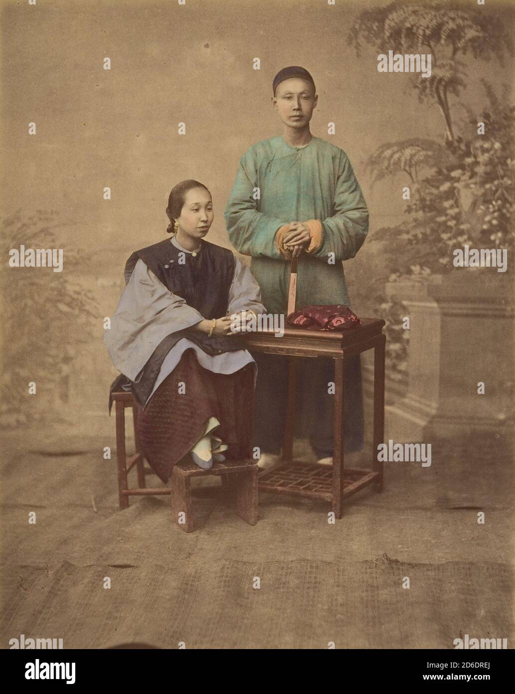 [Portrait of a Chinese Couple], 1870s Stock Photo - Alamy