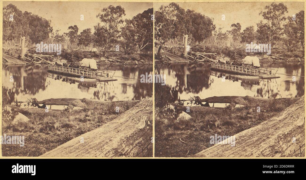 Golbourn Punt at Seymour, Australia, 1860s Stock Photo - Alamy