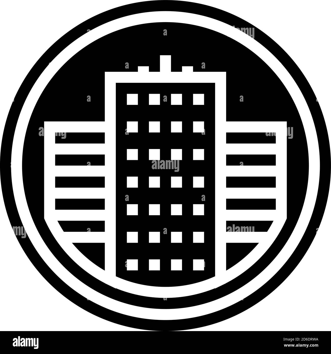 city business center sign glyph icon vector illustration Stock Vector ...