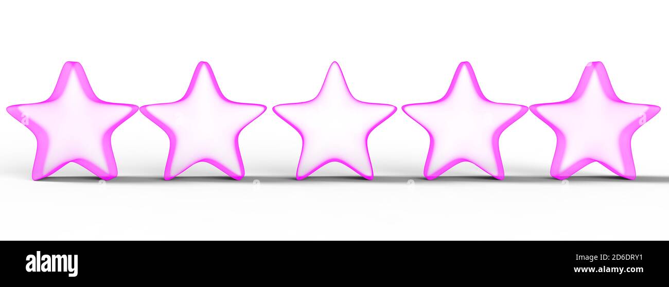 3d five purple star on color background. Render and illustration of ...