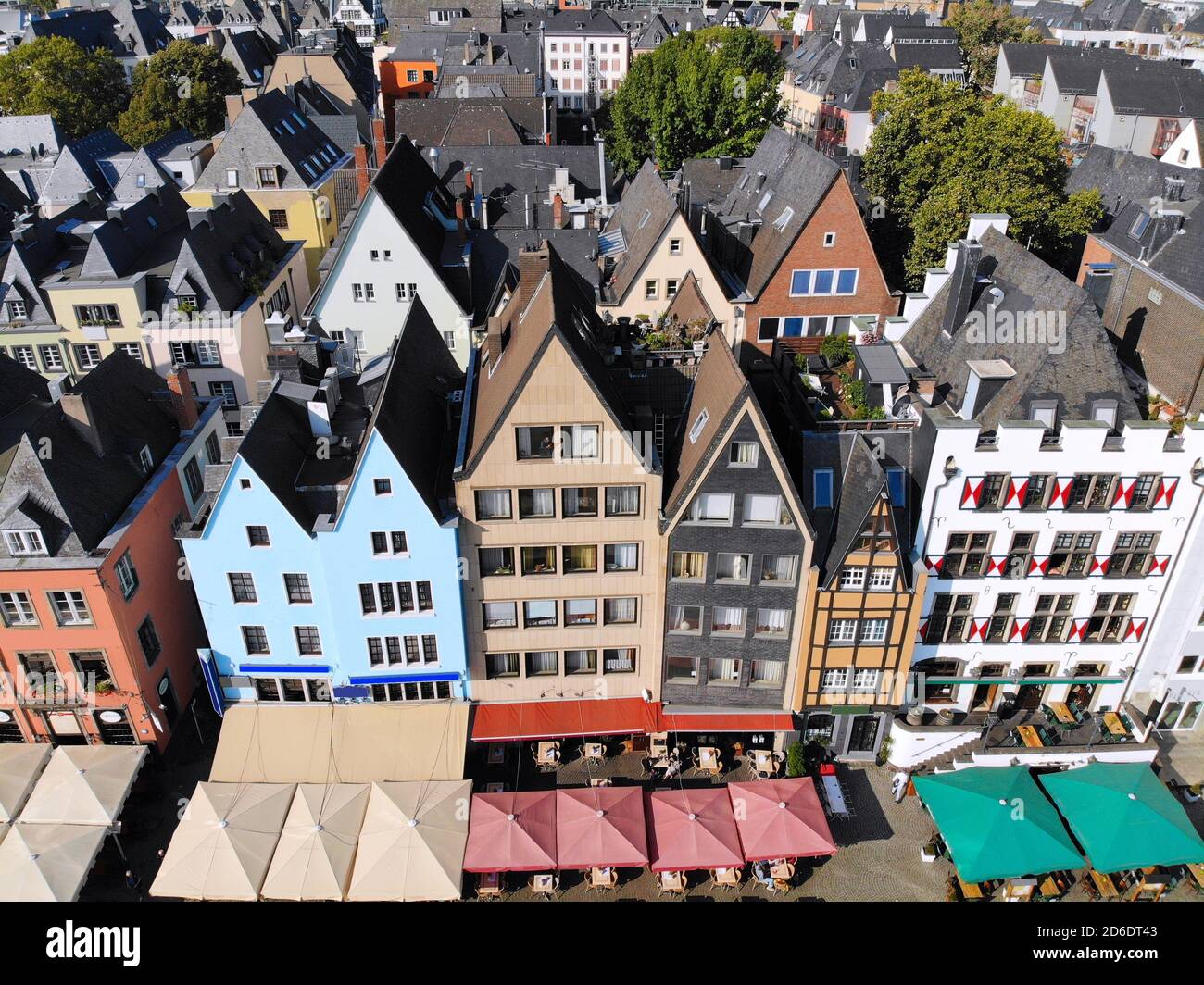 Cologne city, Germany. Aerial view of Innenstadt part of Altstadt Stock ...