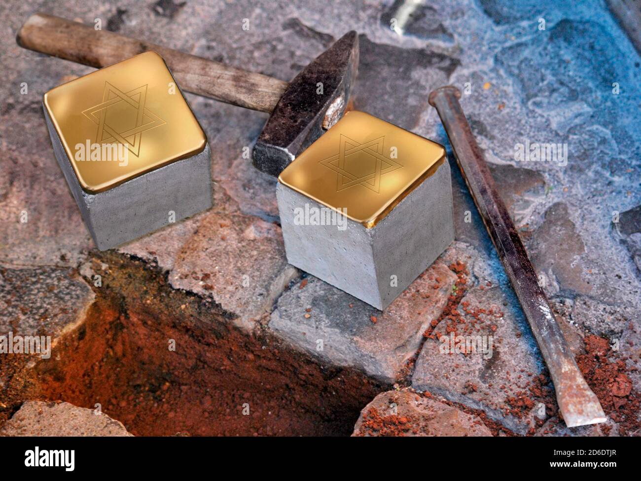 Gold star memorial plaque hi-res stock photography and images - Alamy