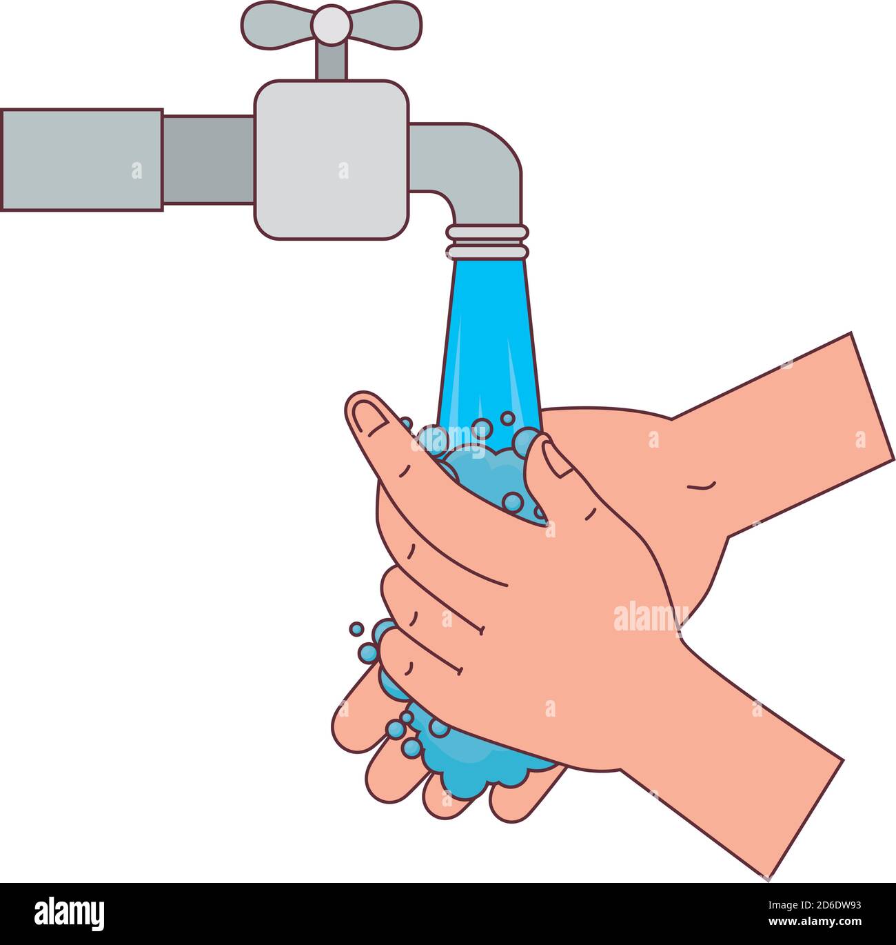hands washing under water tap vector design Stock Vector Image & Art ...