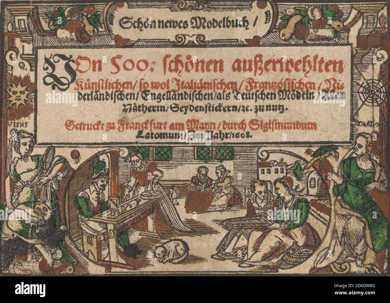 Title page from Schön newes Modelbuch (Page 1r), 1608. [Designs for ...