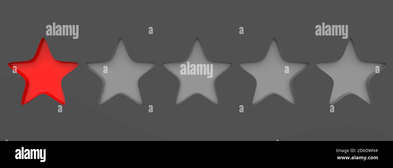 3d one red star on color background. Render and illustration of golden ...