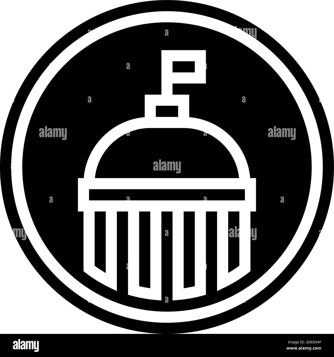 government service sign glyph icon vector illustration Stock Vector ...