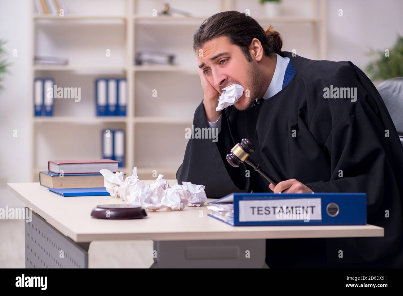 Young judge working in courthouse Stock Photo - Alamy