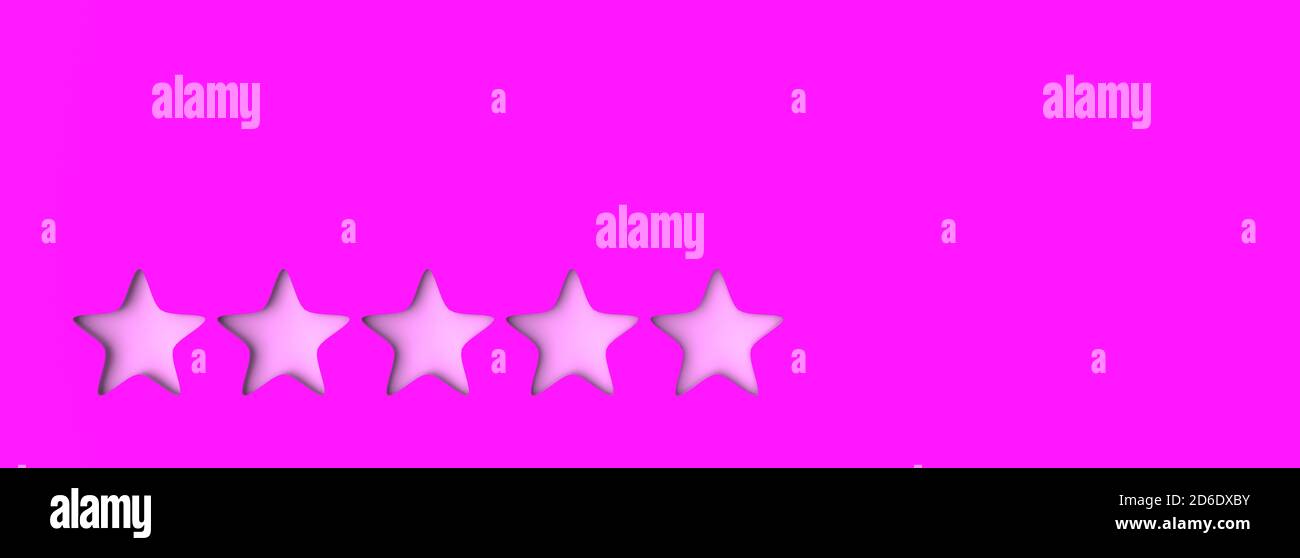3d five purple star on color background. Render and illustration of ...