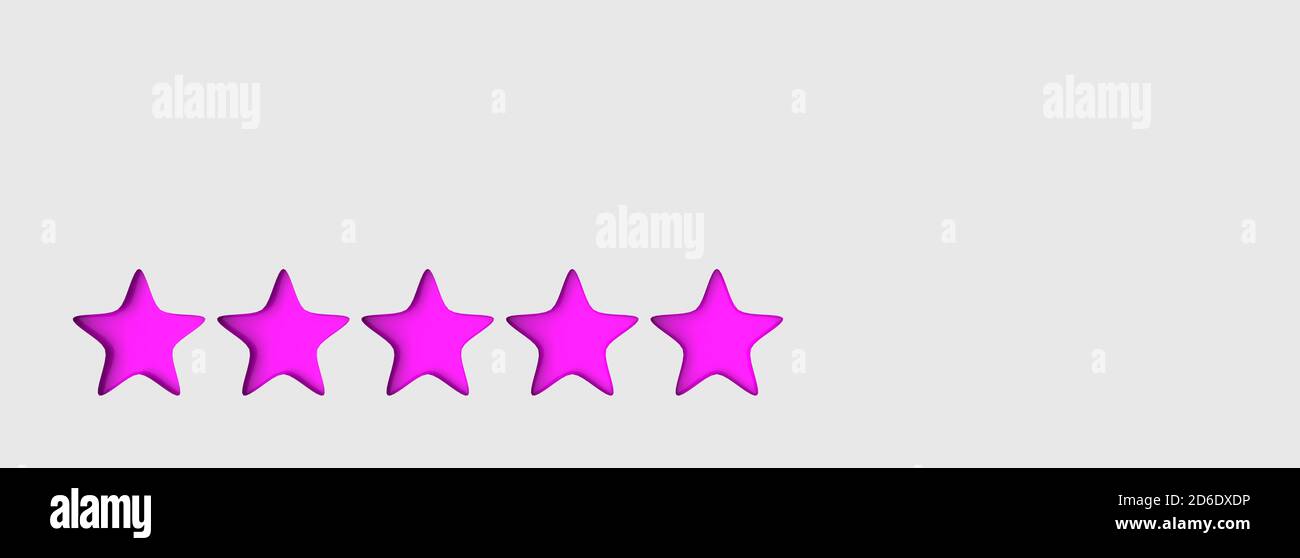 3d five purple star on color background. Render and illustration of ...