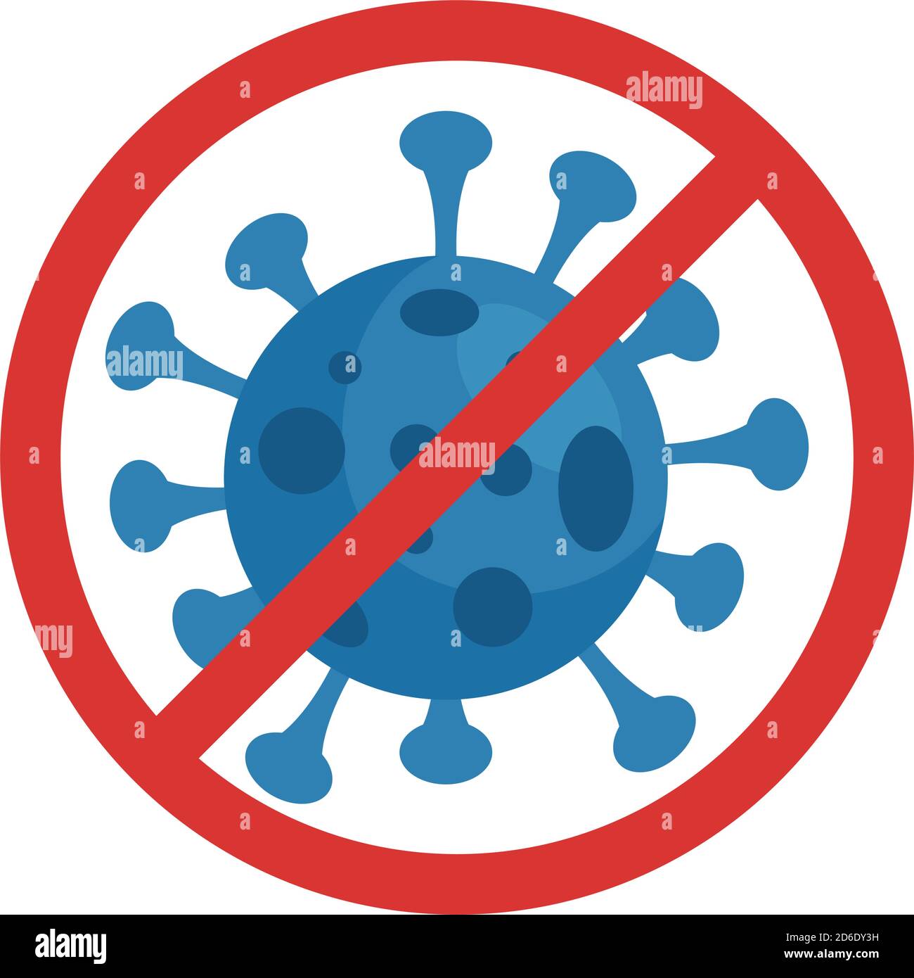 covid 19 virus with ban vector design Stock Vector Image & Art - Alamy