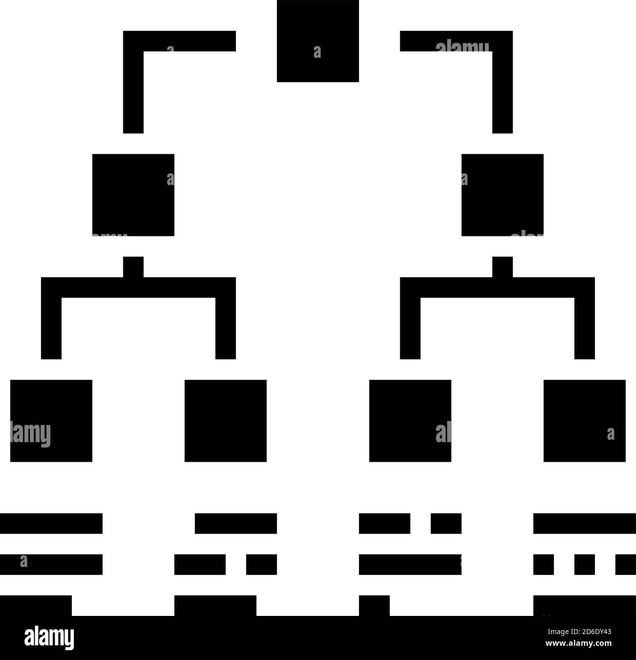 plan hierarchy glyph icon vector black illustration Stock Vector Image ...