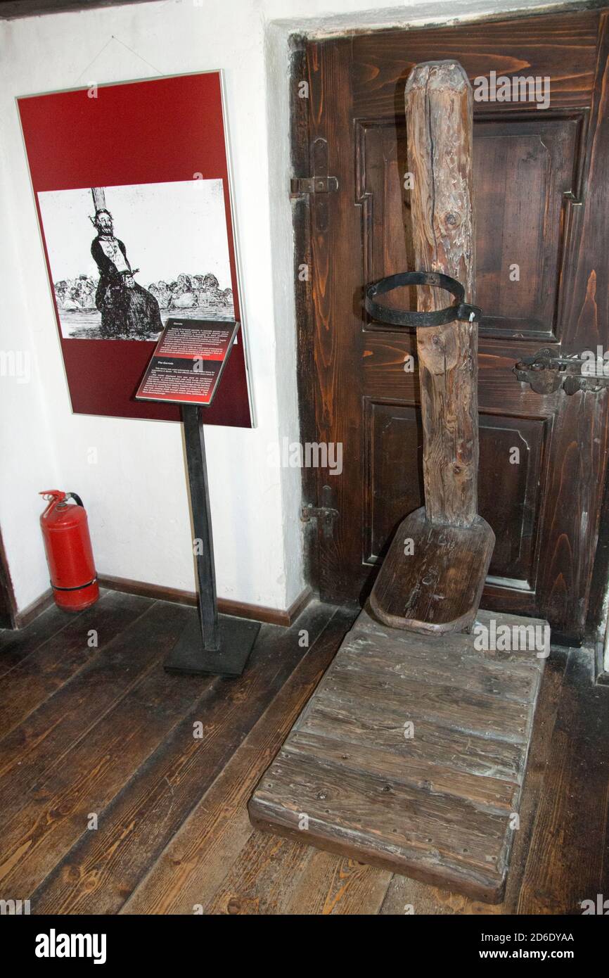 Torture garrote used to strangle a person. Wrenching, tightening ...