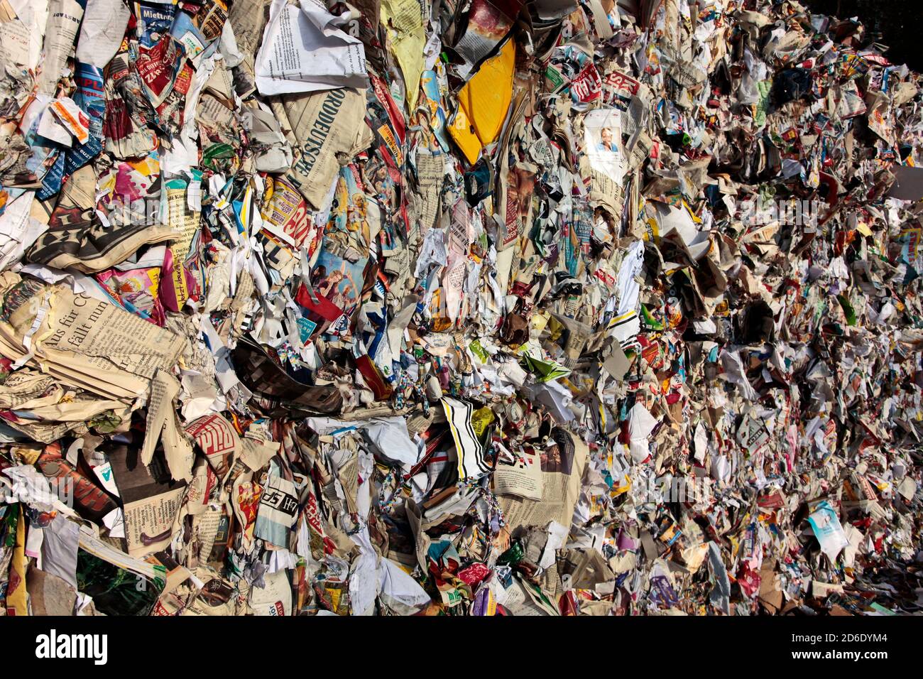 Waste paper in recycling company Stock Photo - Alamy
