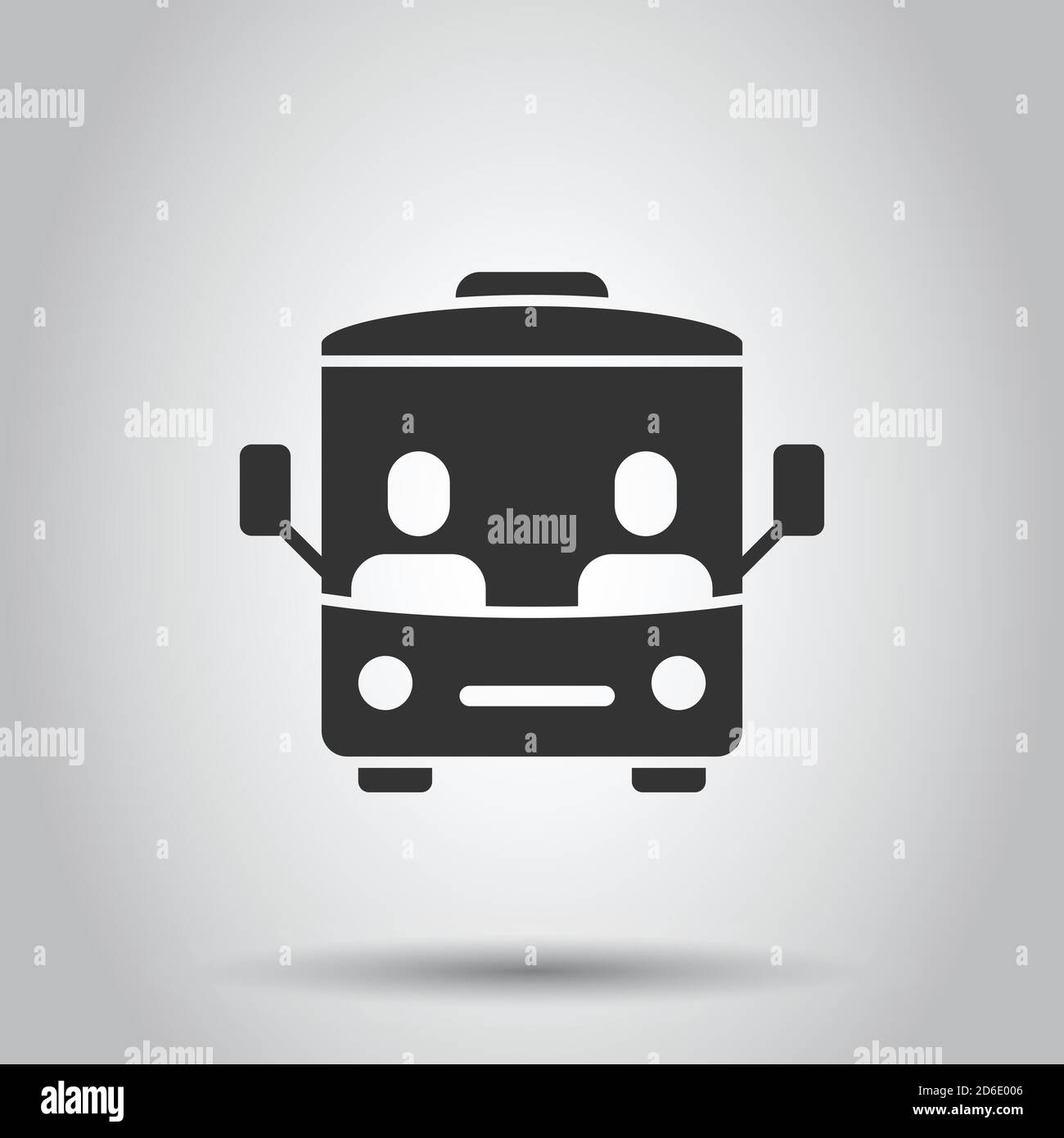 Bus icon in flat style. Coach vector illustration on white isolated ...