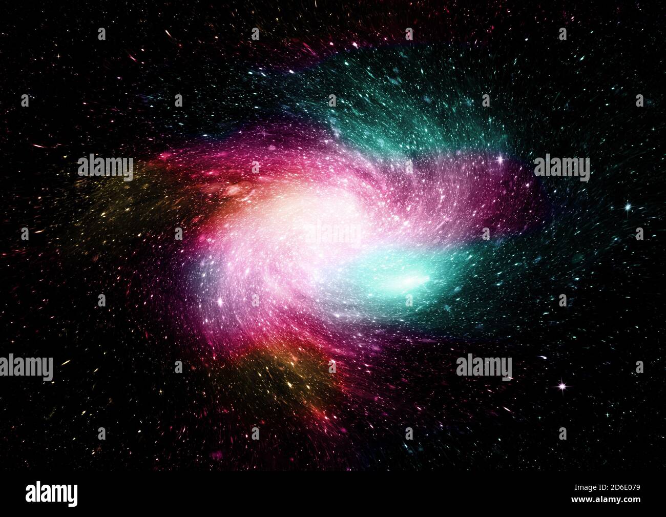 Stars, dust and gas nebula in a far galaxy. Elements of this image ...