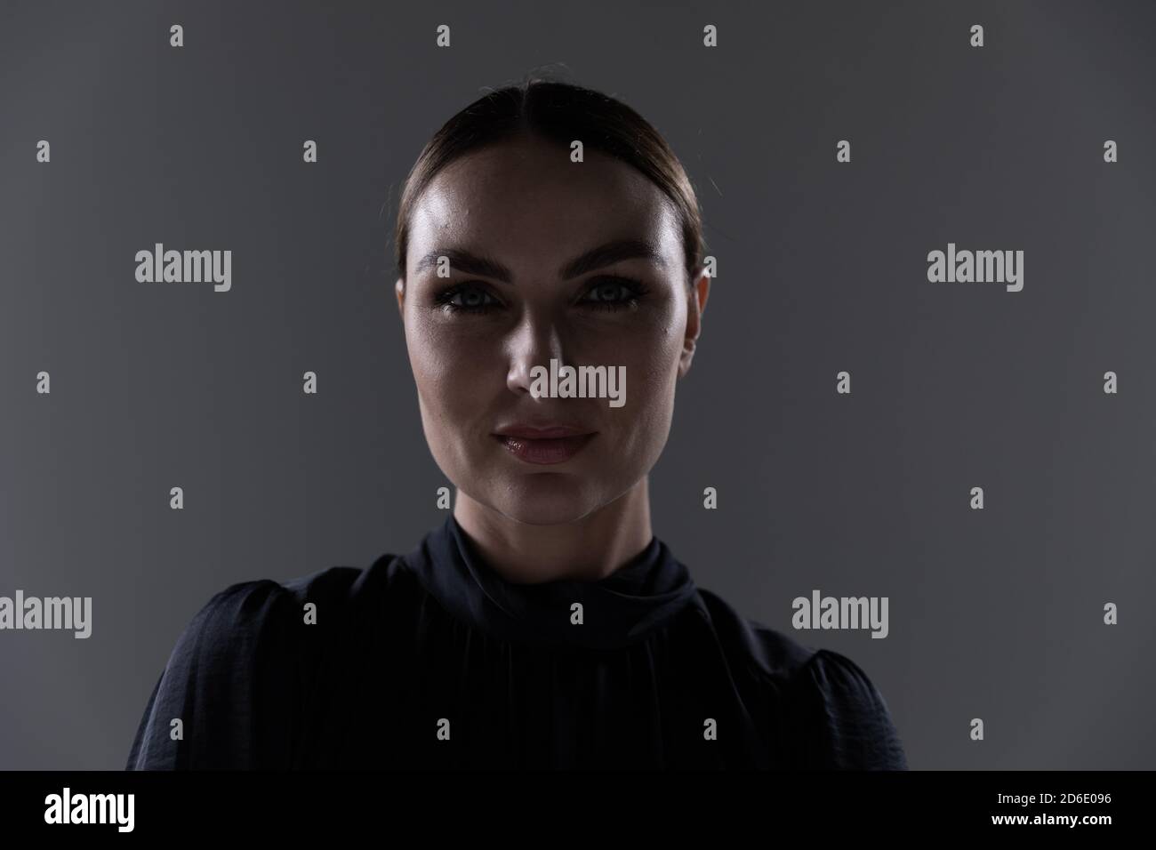 Woman portrait grey hi-res stock photography and images - Alamy