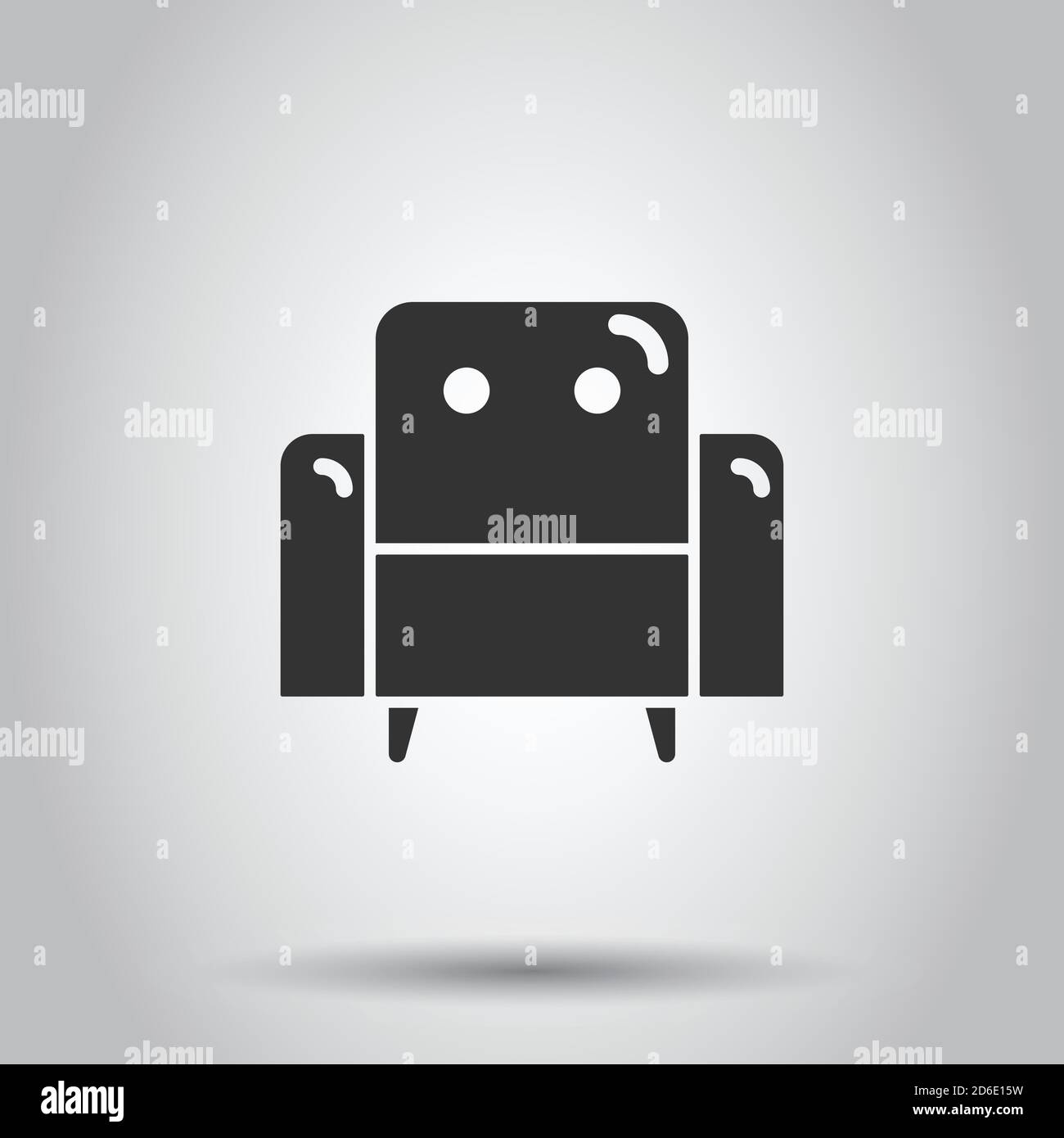 Director chair icon in flat style. Producer seat vector illustration on ...