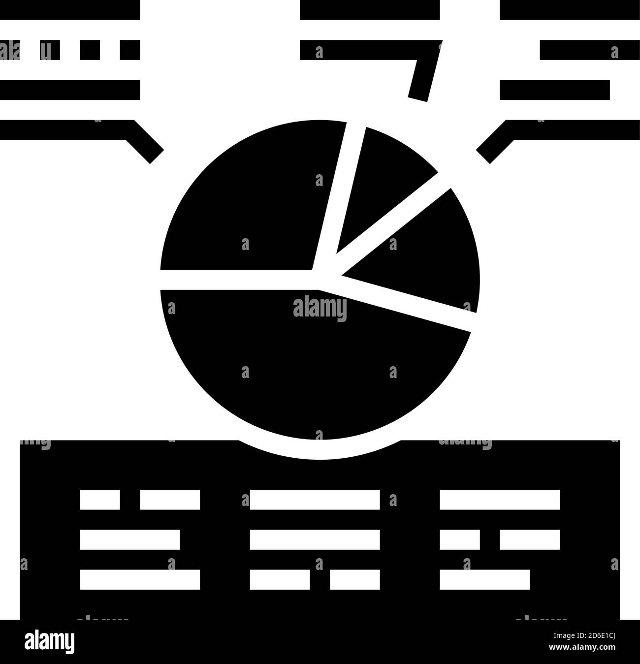 infographic chart glyph icon vector black illustration Stock Vector ...
