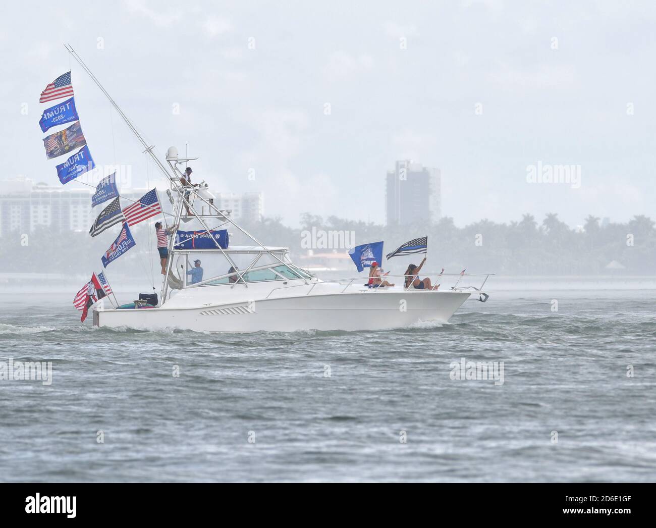 MIAMI, FL - OCTOBER 15: Hundreds of boats showed up for a massive show ...