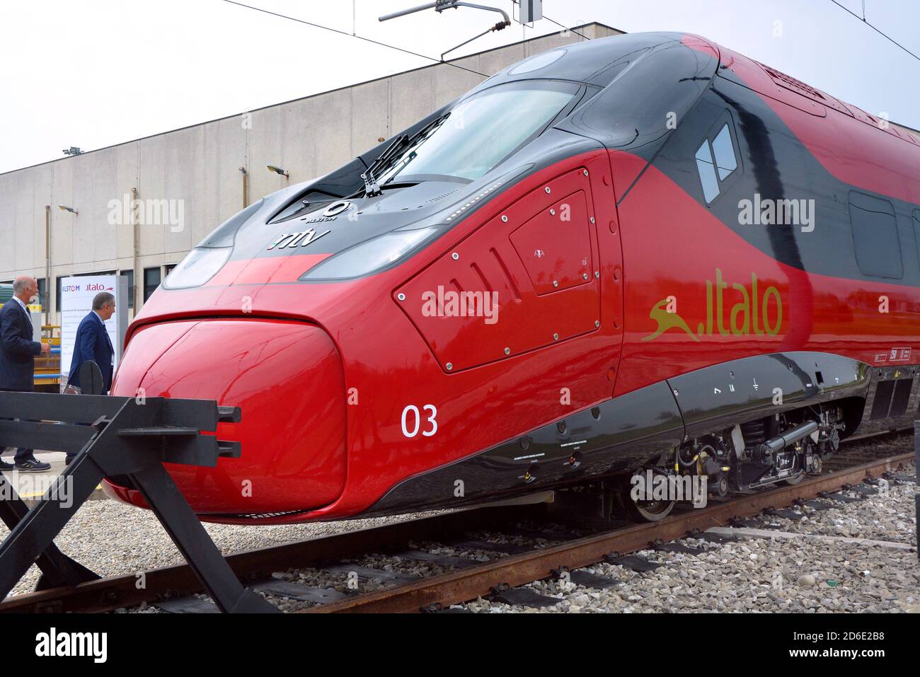Milan, Italy-10/03/2017- inauguration of the new high-speed train of ...