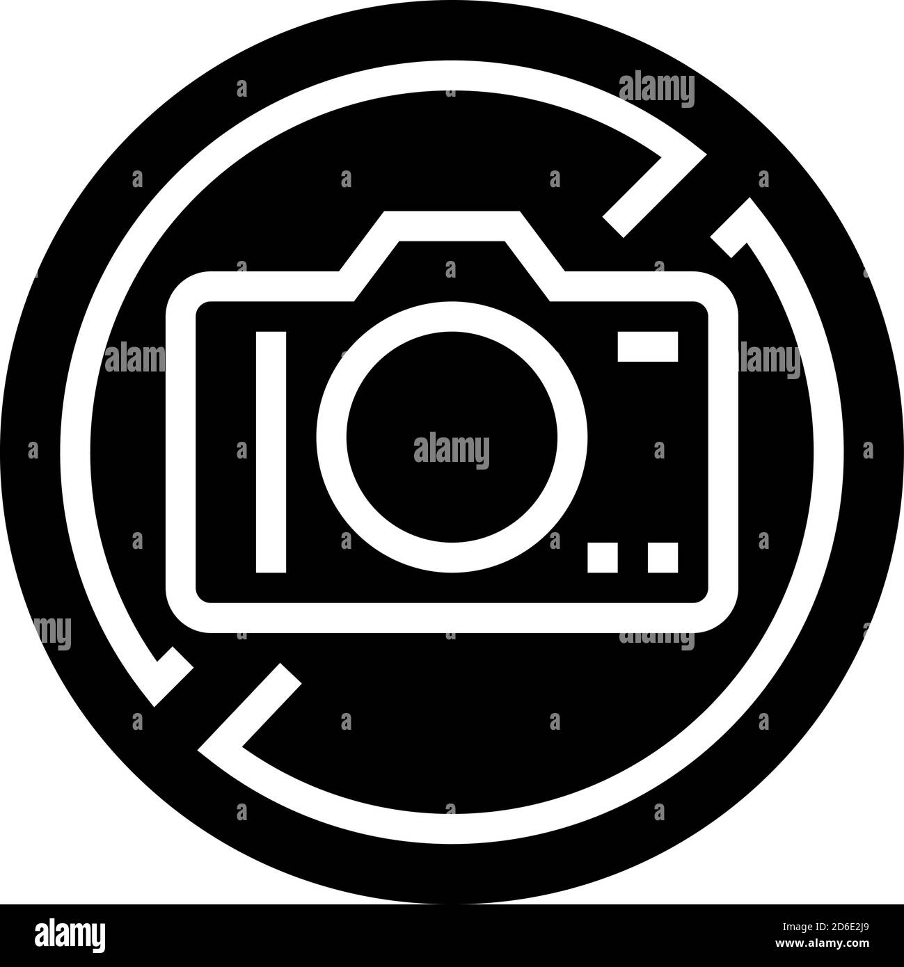 no photo crossed out sign glyph icon vector illustration Stock Vector ...