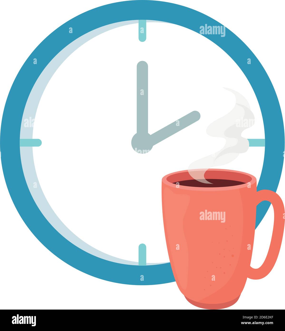 coffee mug and clock vector design Stock Vector Image & Art - Alamy