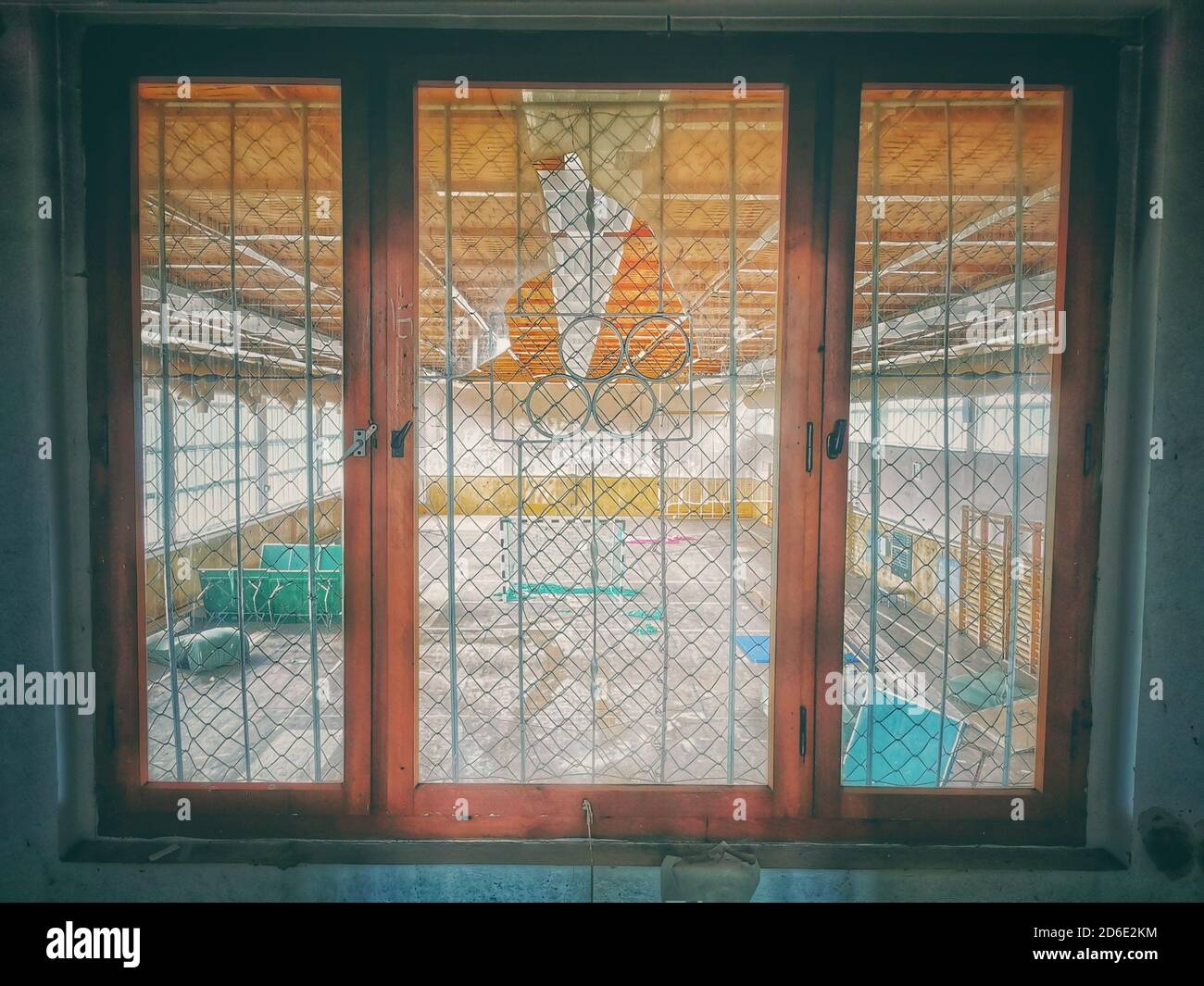 Lost Place, old abandoned gym Stock Photo - Alamy