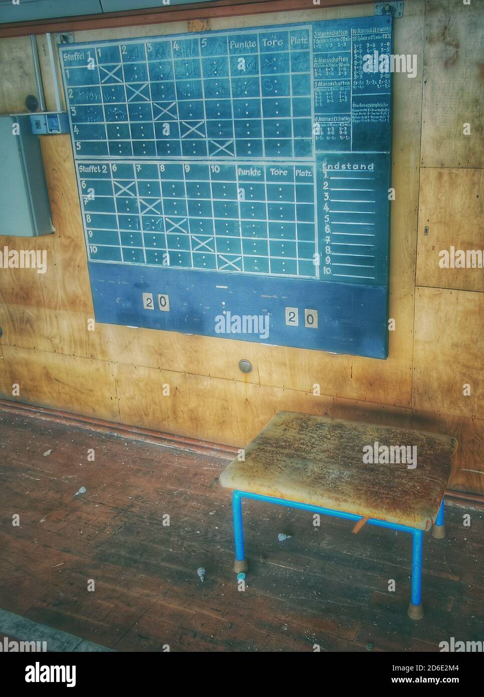 Lost Place, old abandoned gym Stock Photo - Alamy