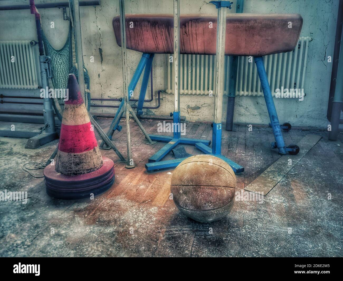 Lost Place, old abandoned gym Stock Photo - Alamy