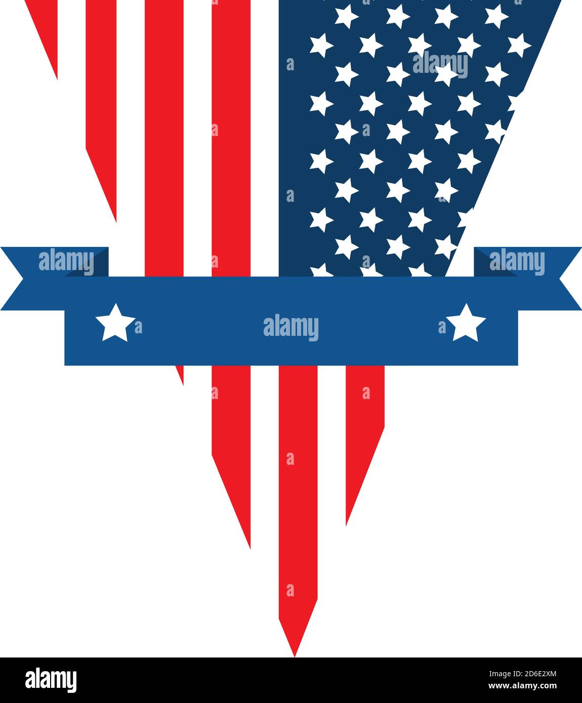 usa flag banner with ribbon vector design Stock Vector Image & Art - Alamy