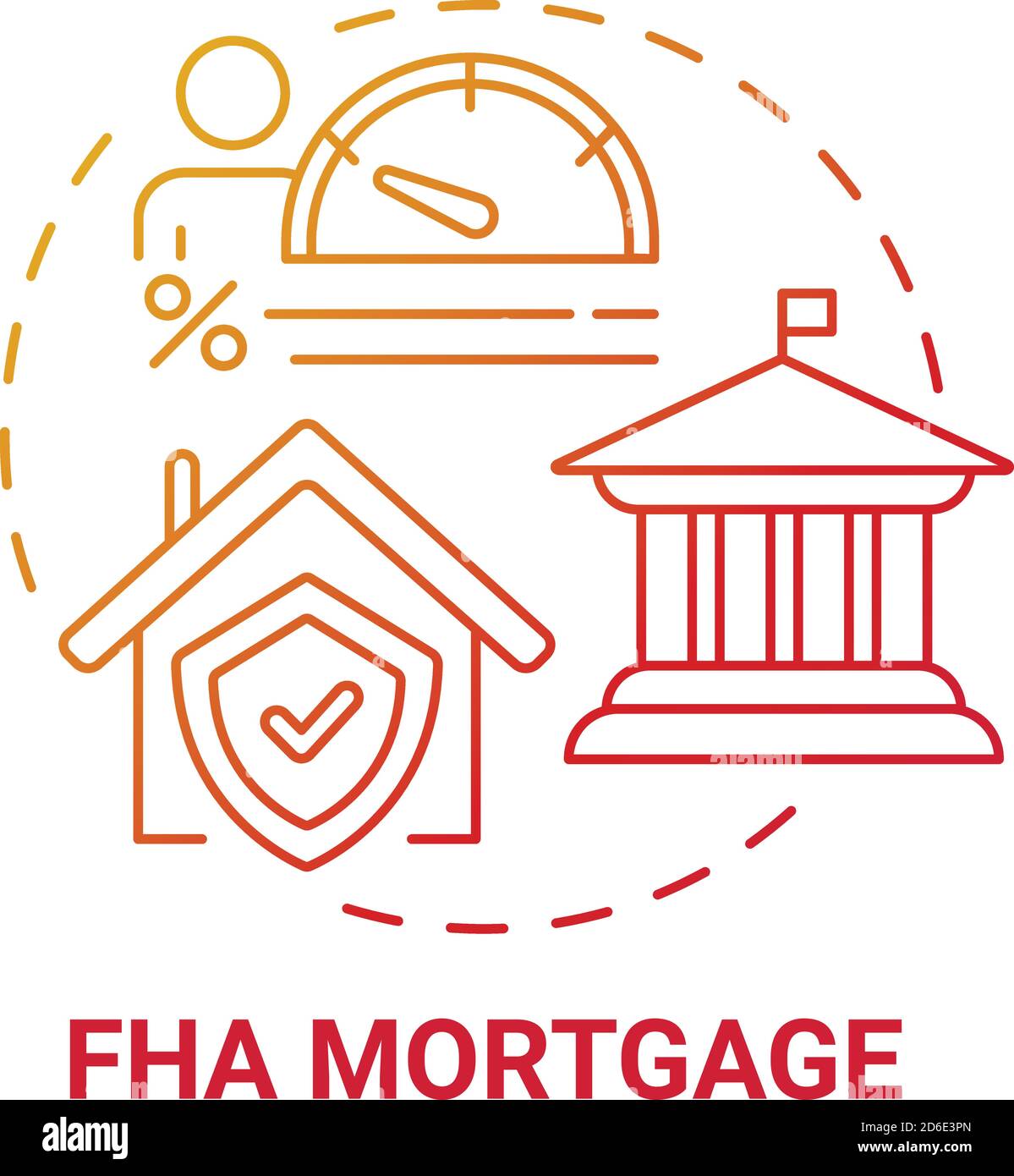 FHA mortgage concept icon Stock Vector Image & Art - Alamy