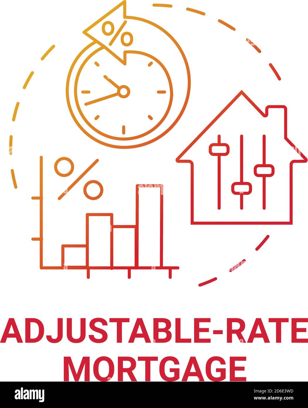 Adjustable-rate mortgage concept icon Stock Vector Image & Art - Alamy