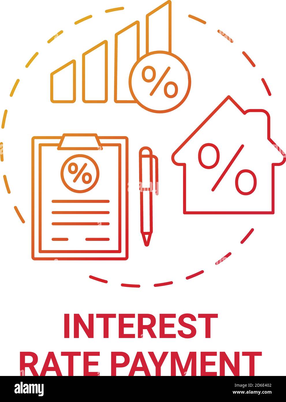 Interest rate payment concept icon Stock Vector Image & Art - Alamy