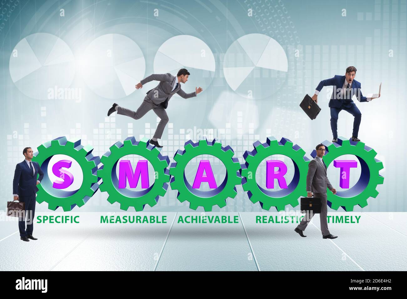 Concept of SMART objectives in the performance management Stock Photo ...