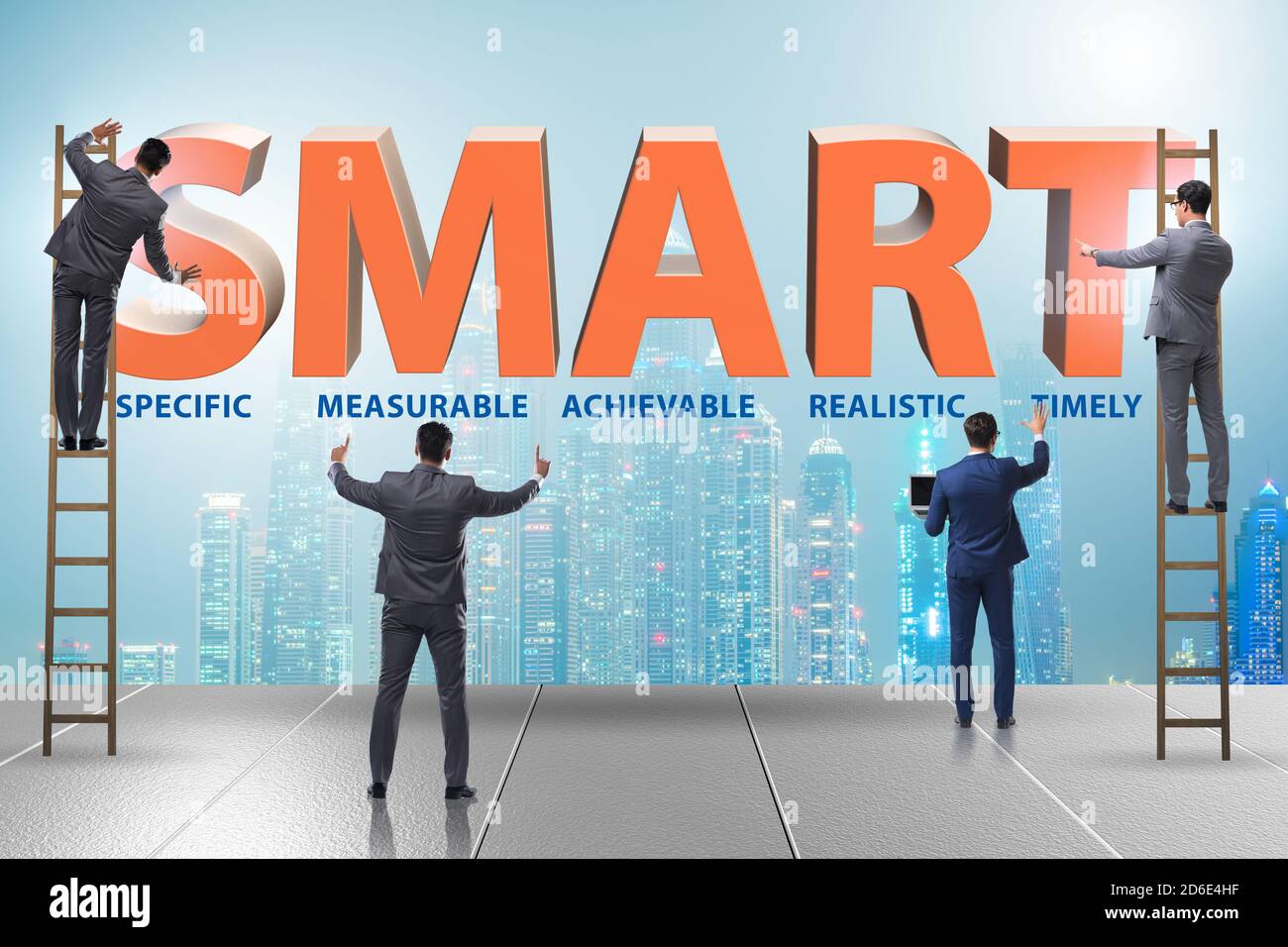 Concept of SMART objectives in the performance management Stock Photo ...