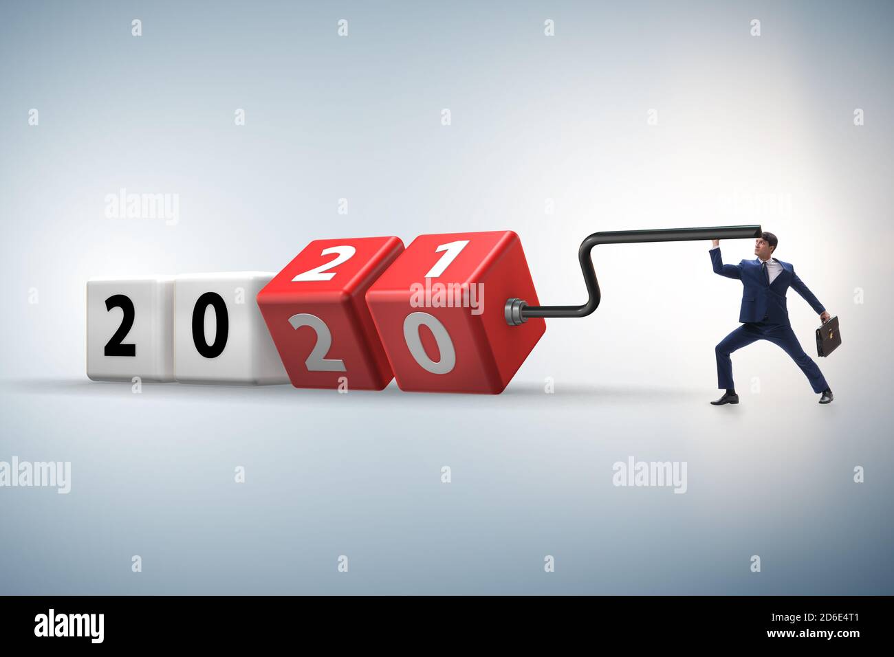 Concept of changing the year from 2020 to 2021 Stock Photo - Alamy