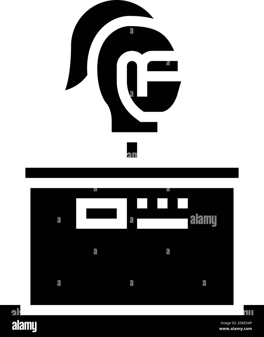 medieval rider knight glyph icon vector illustration Stock Vector Image ...