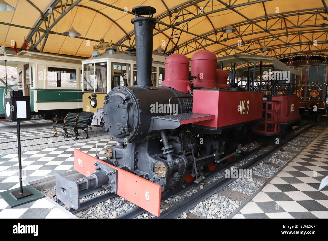 ISTANBUL, TURKEY - SEPTEMBER 20, 2020: Steam Locomotive Engine in Rahmi ...