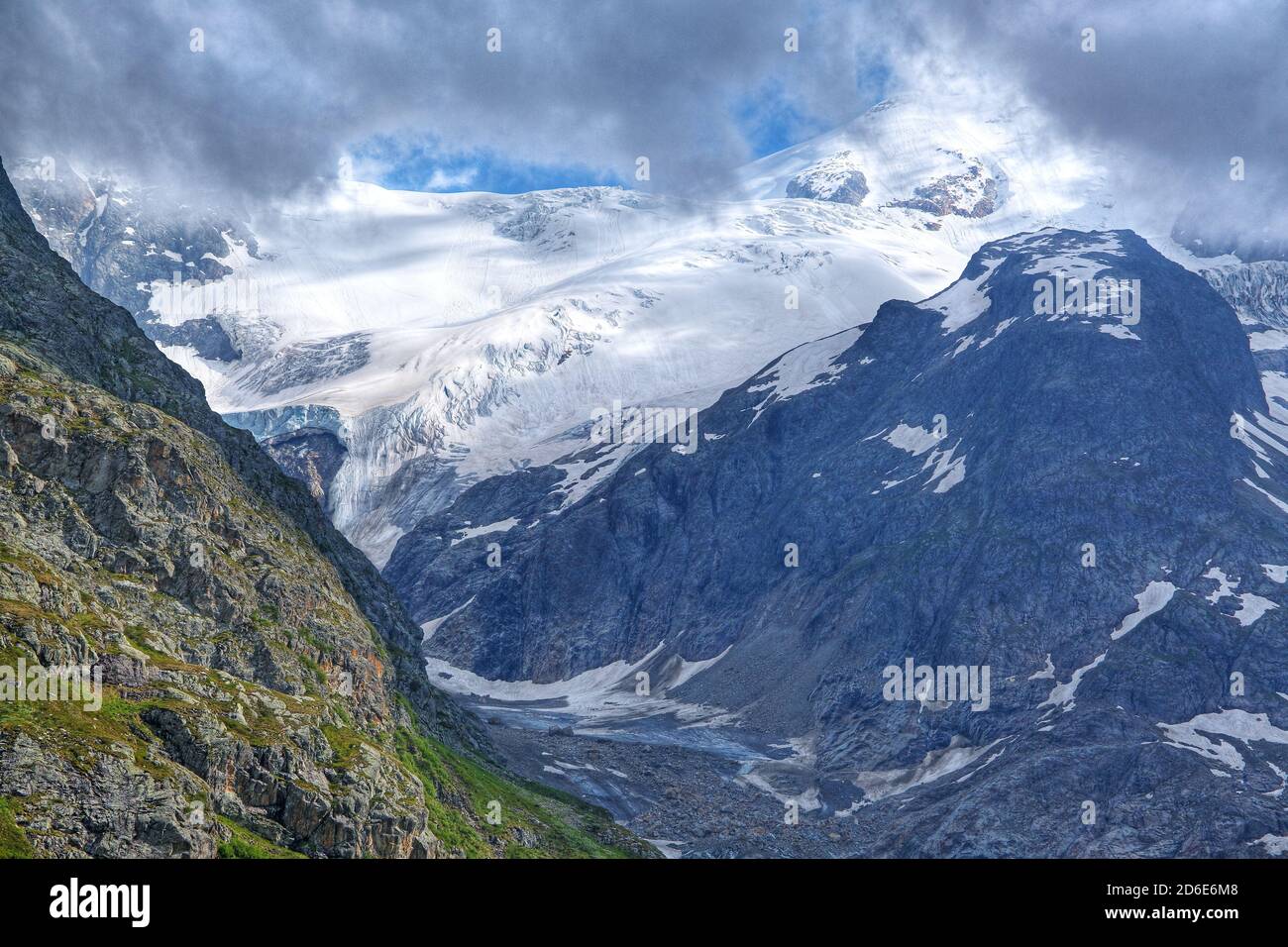 Stone glacier on the Susten Pass, Canton Uri, Canton Bern, Switzerland ...